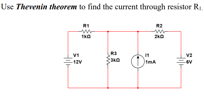 Solved Use Thevenin theorem to find the current through | Chegg.com