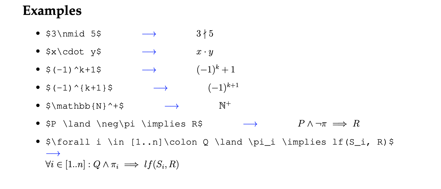 [solved]: Hi, I Need To Put These 6 Simple Formulas In Latex