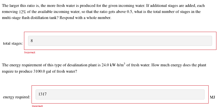 Solved Multi-stage flash distillation is used to desalinate | Chegg.com