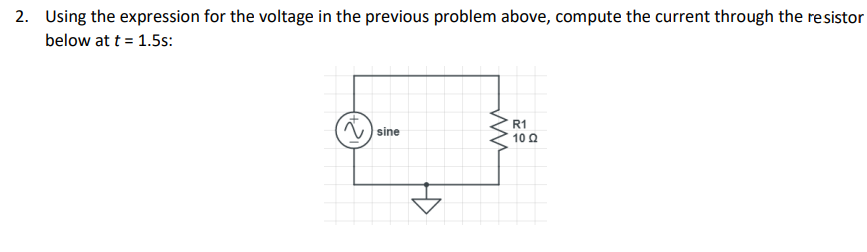 Solved 2. Using the expression for the voltage in the | Chegg.com