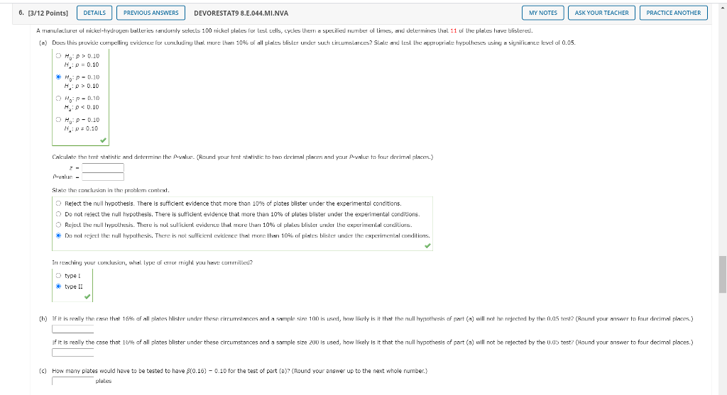 Solved 6. 13/12 Points] DETAILS PREVIOUS ANSWERS DEVORESTAT9 | Chegg.com