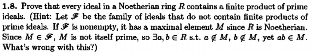 Solved 1.8. Prove that every ideal in a Noetherian ring R | Chegg.com
