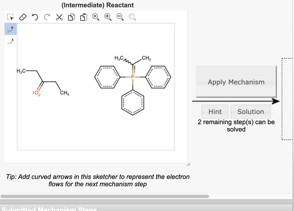 Solved (Intermediate) Reactant O2 CH, HC Apply Mechanism :0, | Chegg.com