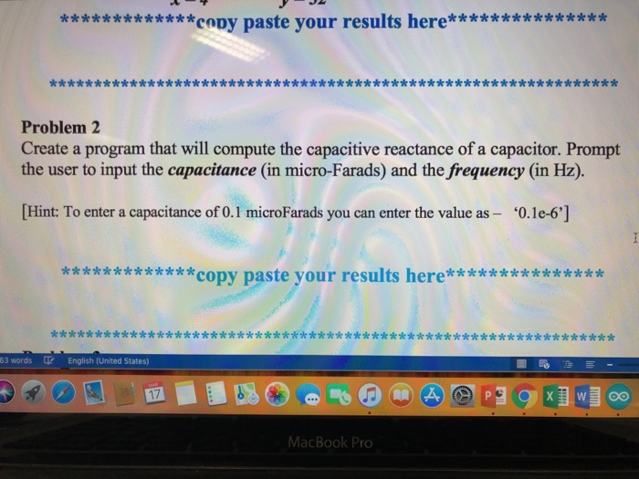 Solved Problem 2 Create a program that will compute the | Chegg.com