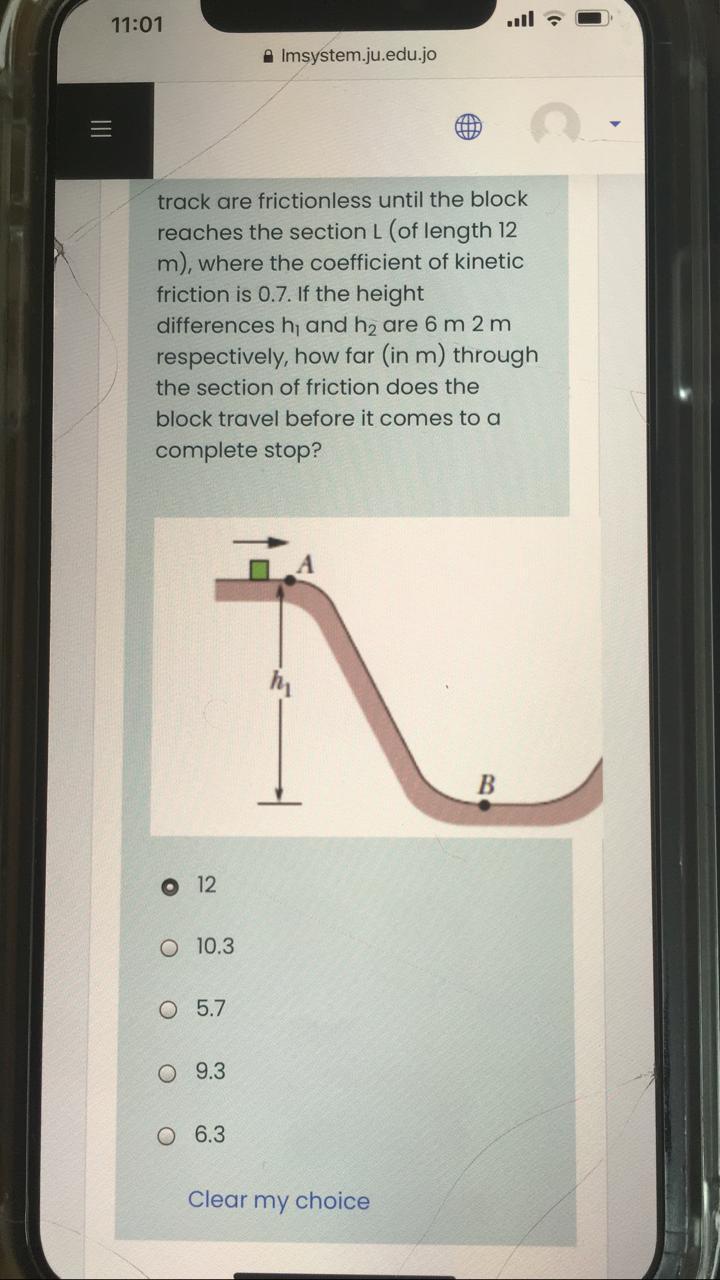 Solved track are frictionless until the block reaches the | Chegg.com