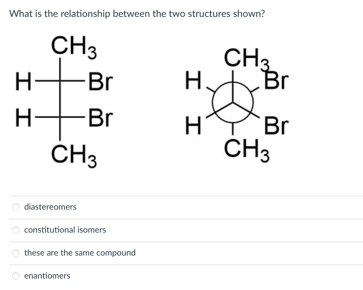 Solved What is the relationship between the two structures | Chegg.com