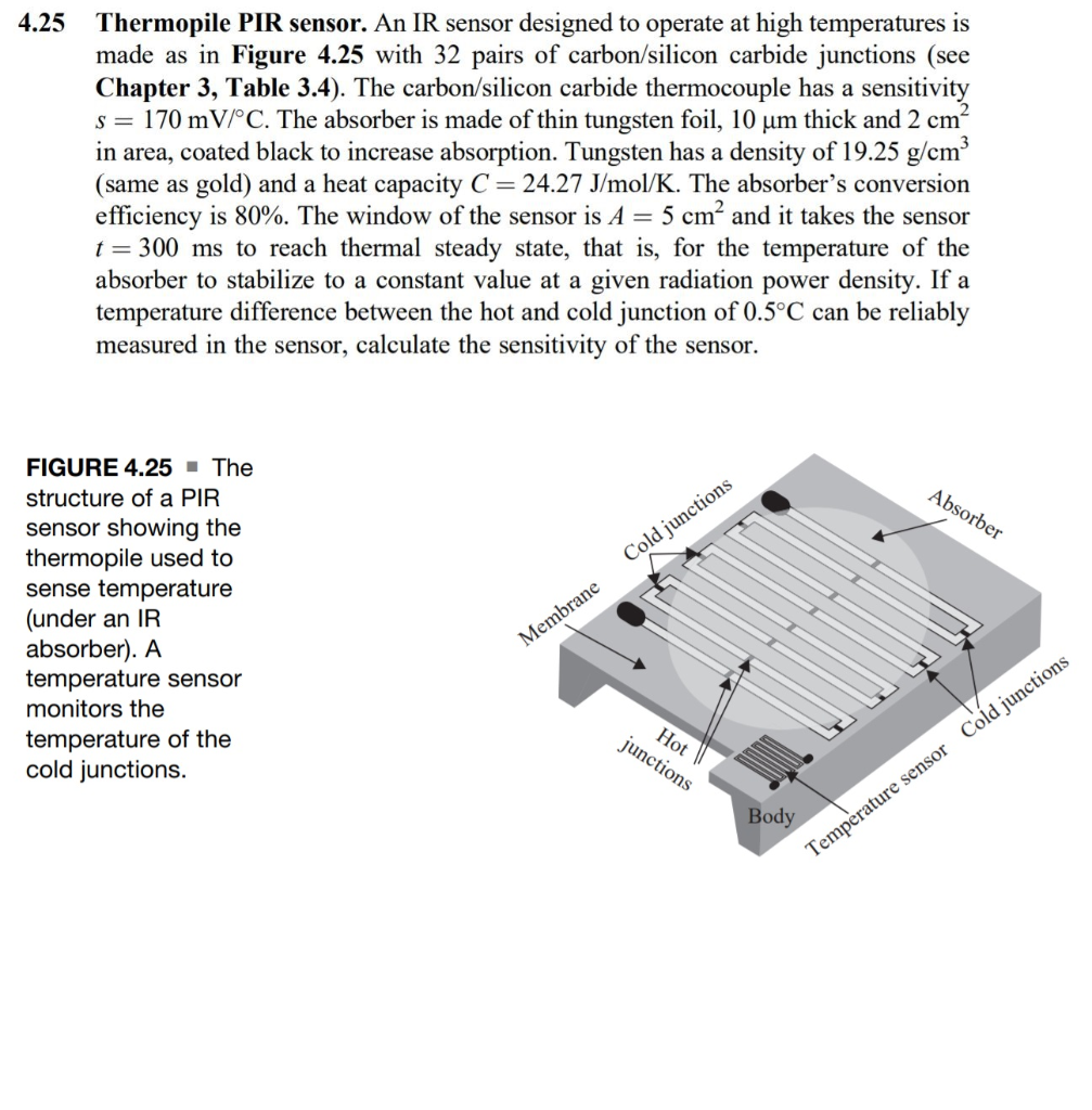 4.25 Thermopile PIR sensor. An IR sensor designed to | Chegg.com