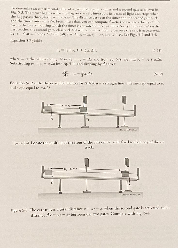 Solved 5 Experiment INSTANTANEOUS VELOCITY IN ONE DIMENSION | Chegg.com