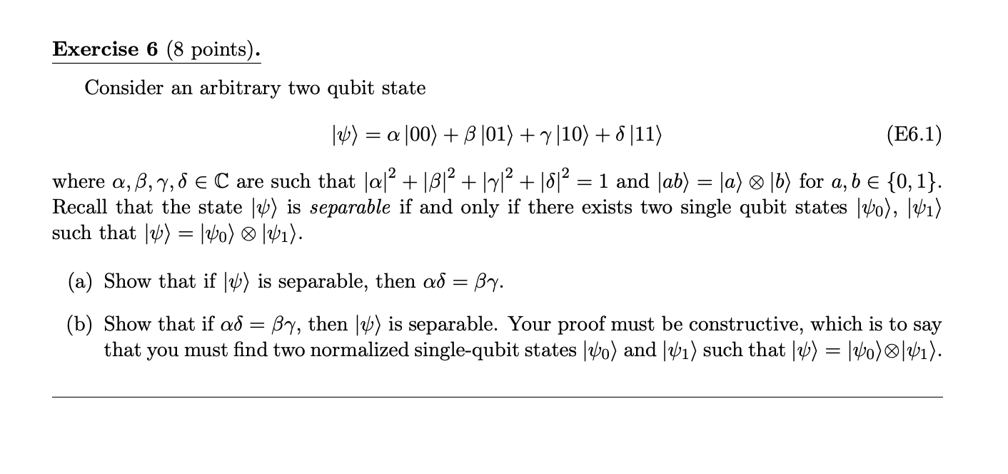 Solved Consider an arbitrary two qubit state | Chegg.com