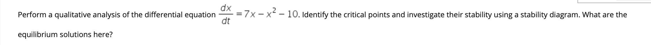 Solved Perform a qualitative analysis of the differential | Chegg.com