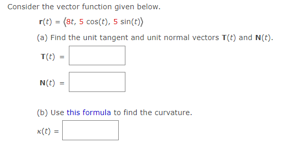 Solved Consider The Vector Function Given Below 4888