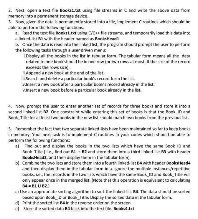 Solved Deliverables 1 Well documented/named C source files | Chegg.com