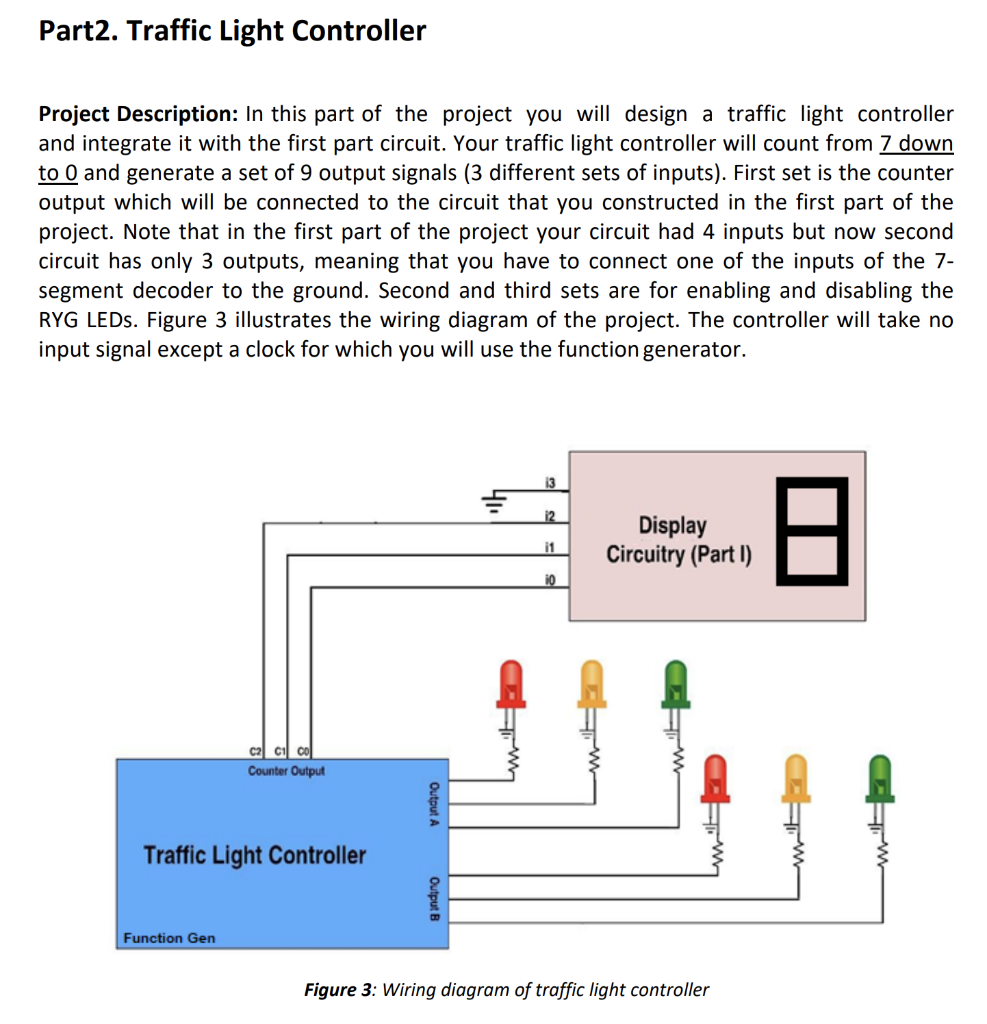 Part1: Design of a LED based display circuit Project | Chegg.com