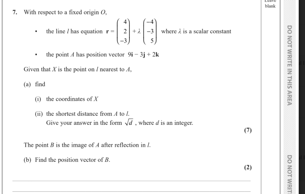 Solved blank 7. With respect to a fixed origin O, 4 -4 . the | Chegg.com