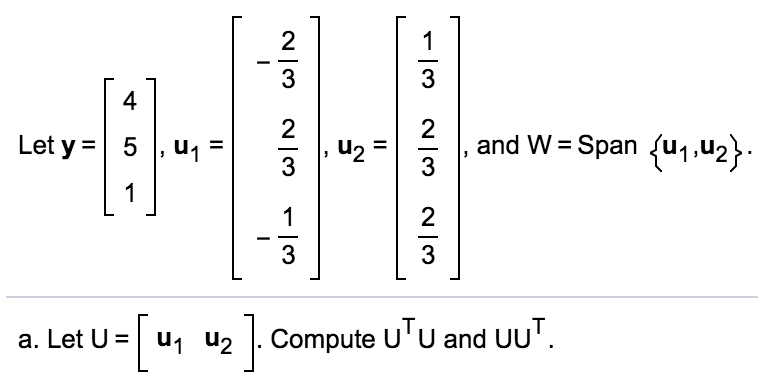 Solved Write x as the sum of two vectors, one in Span (u, 2 | Chegg.com