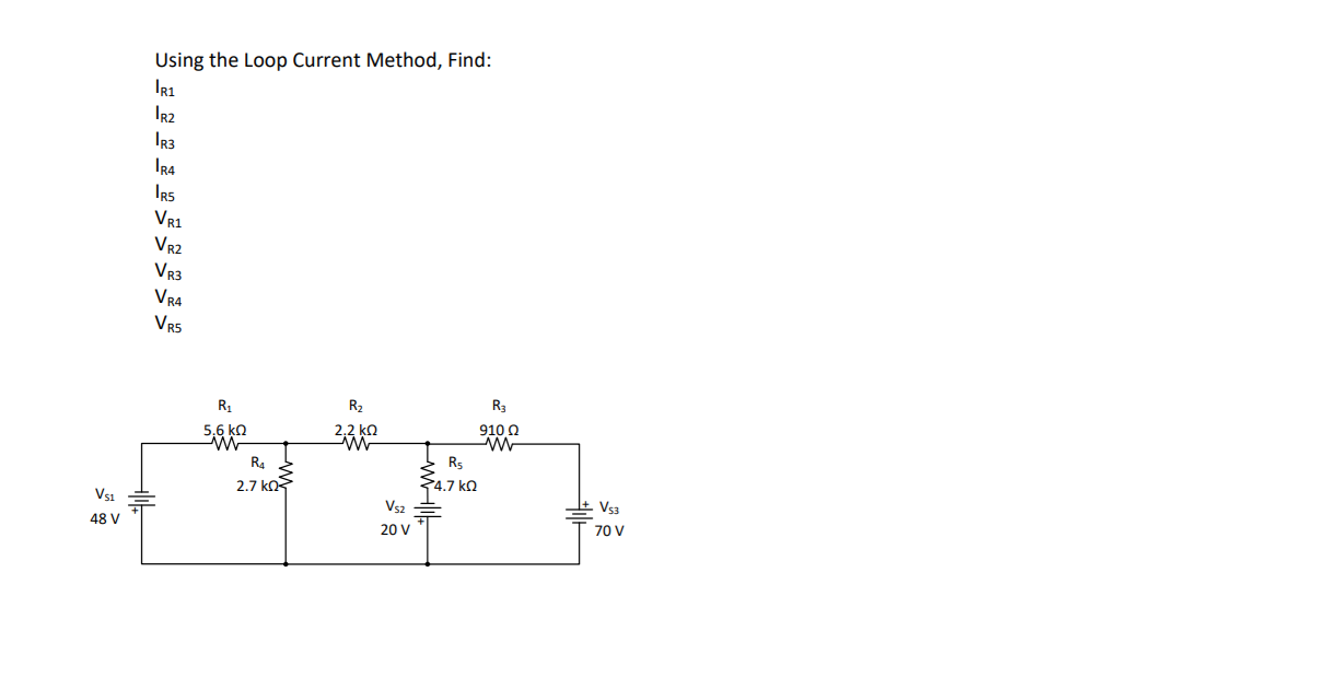 Solved Using the Loop Current Method, Find: mm昭阳WWWW略 IR3 | Chegg.com