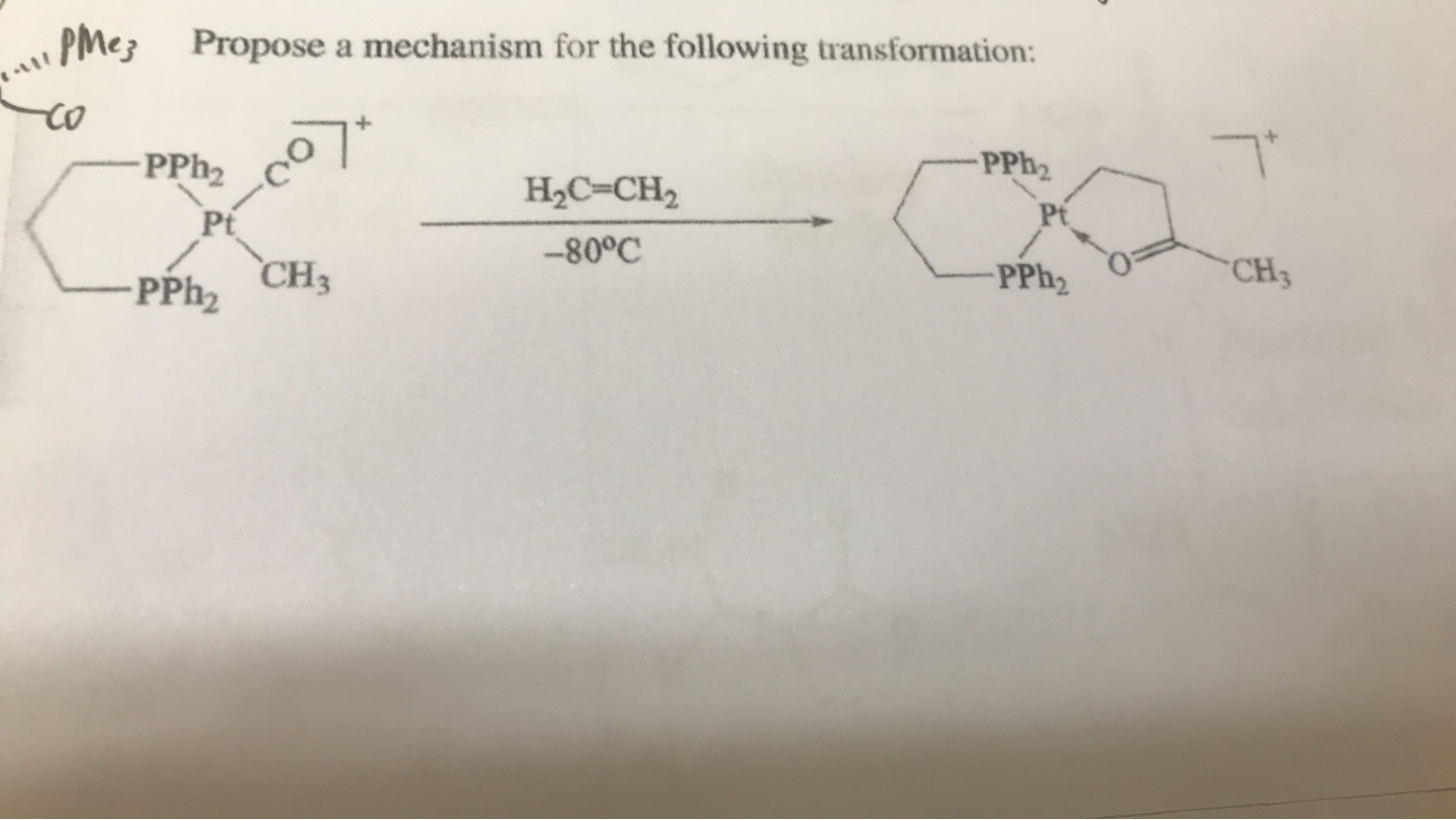 Solved PMe: Propose a mechanism for the following | Chegg.com