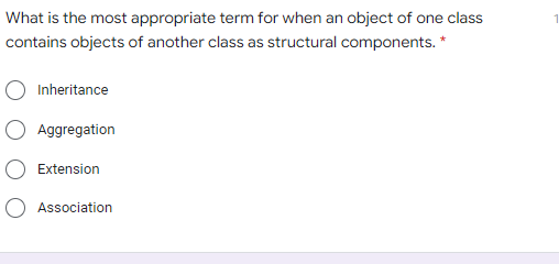 Solved What is the most appropriate term for when an object | Chegg.com