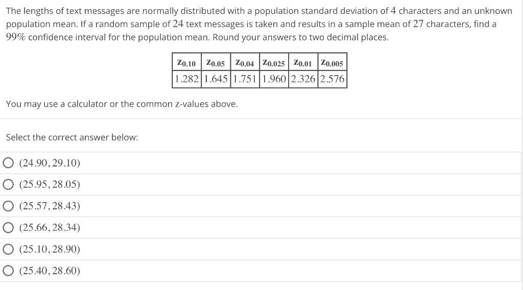 Solved The lengths of text messages are normally distributed | Chegg.com