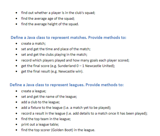 Solved Define a Java class to represent players. Provide | Chegg.com