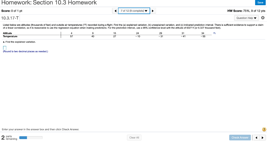 Solved Homework Section 10 3 Homework Save Score 0 Of 1 Pt