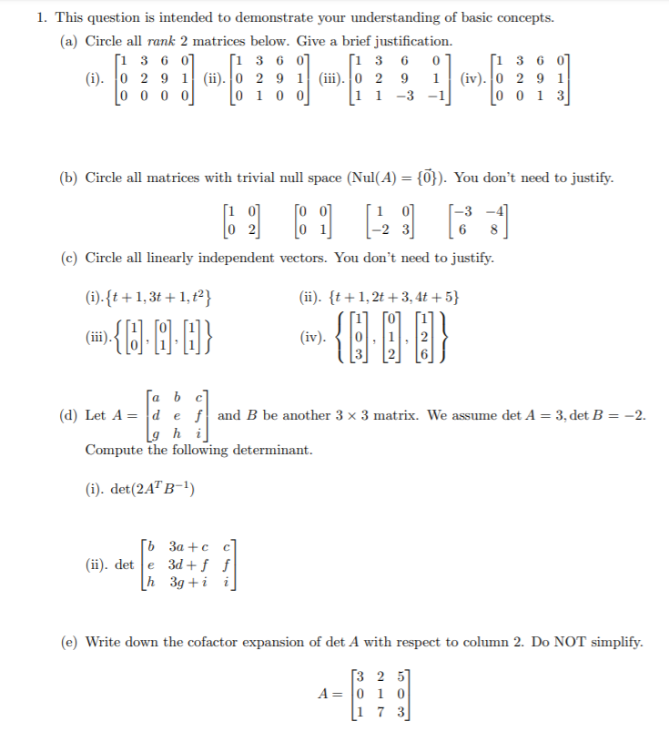 Solved 1. This question is intended to demonstrate your | Chegg.com