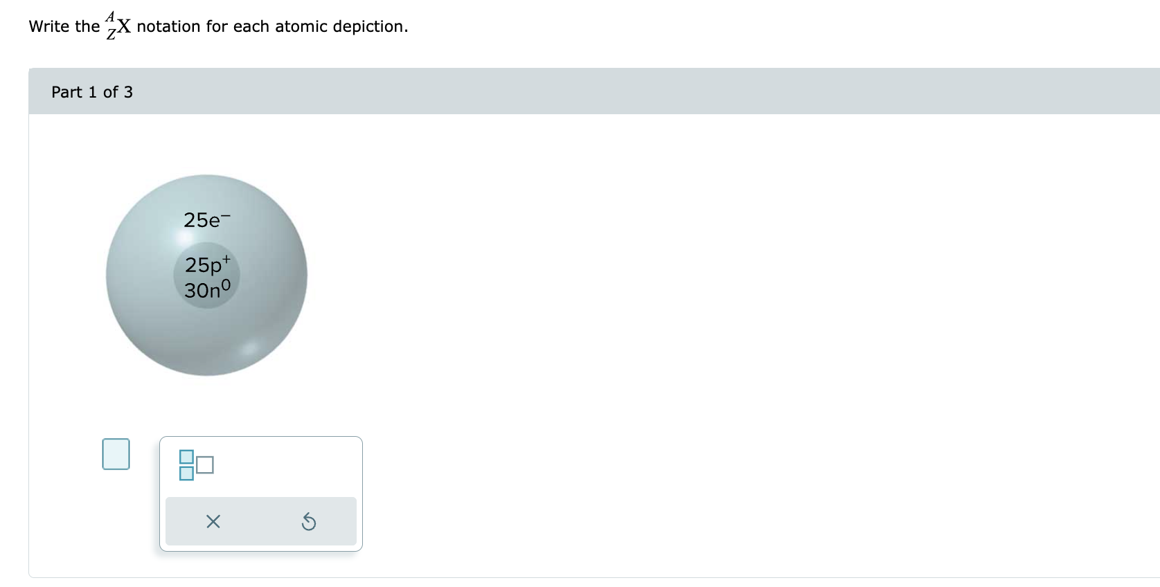 Solved Write the ZAX notation for each atomic depiction.Part | Chegg.com