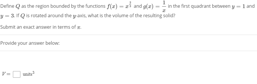 Solved 2 Define Q as the region bounded by the functions | Chegg.com