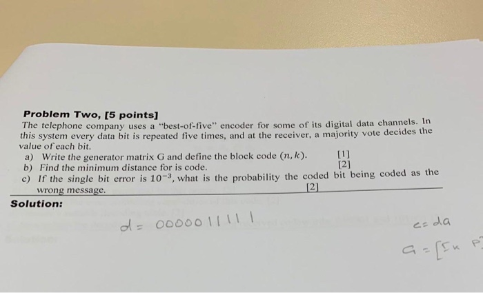Solved Information Theory & Coding | Chegg.com