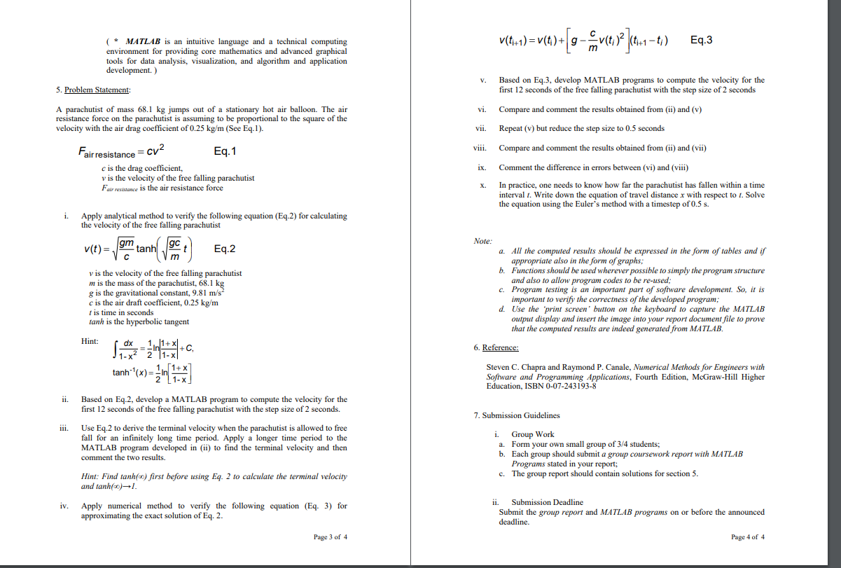 Solved ( ﻿MATLAB ?is ﻿an intuitive language and a technical | Chegg.com
