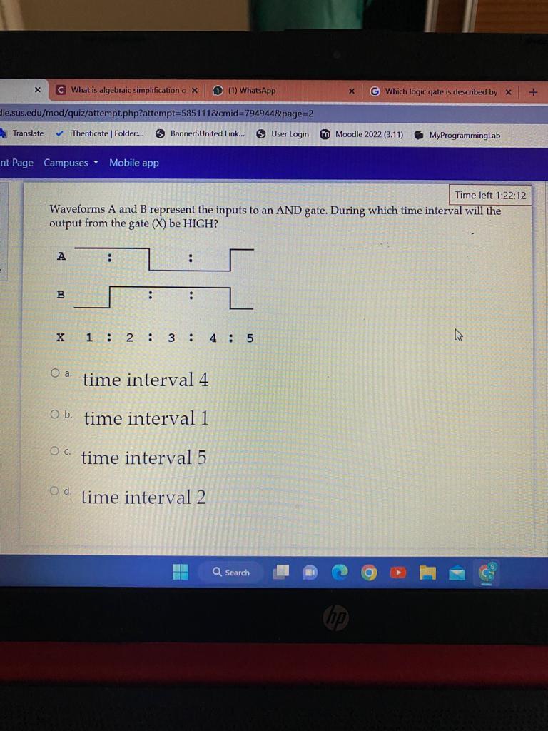 Solved Waveforms A and B represent the inputs to an AND | Chegg.com