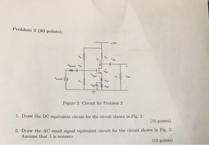 Solved Draw the DC equivalent circuit for the circuit | Chegg.com