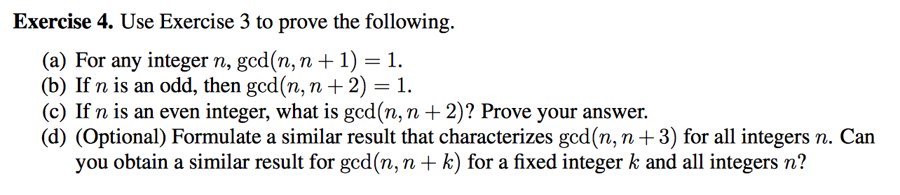 Solved Exercise 4. Use Exercise 3 to prove the following. | Chegg.com