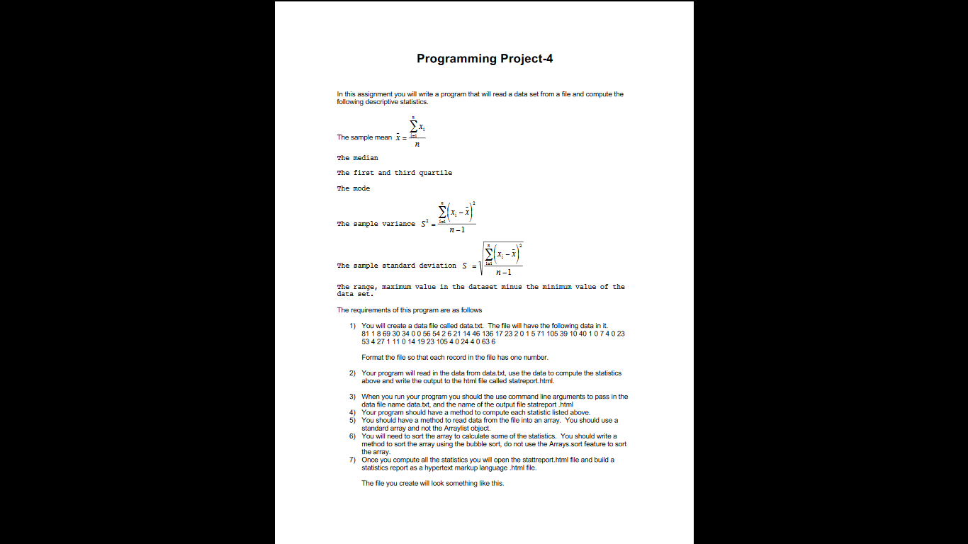 Programming Project-4 In this assignment you will | Chegg.com