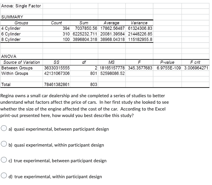 Solved Regina owns a small car dealership and she completed | Chegg.com