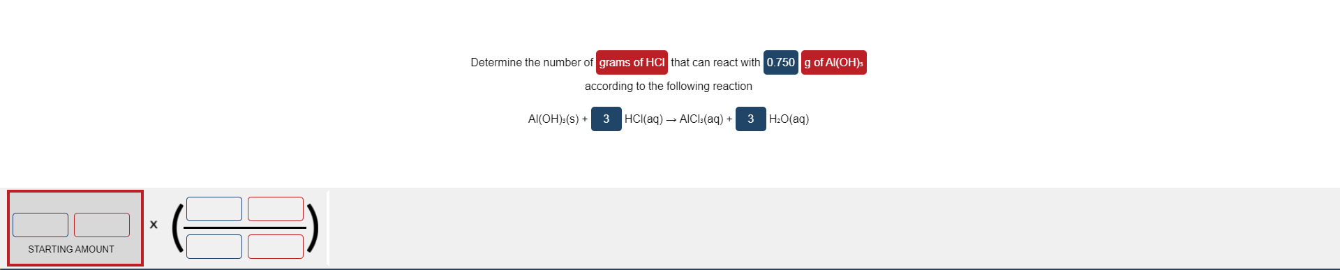 Solved Determine the number of grams of HCl that can react | Chegg.com