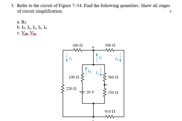Solved 3. Refer to the circuit of Figure 7-54. Find the | Chegg.com