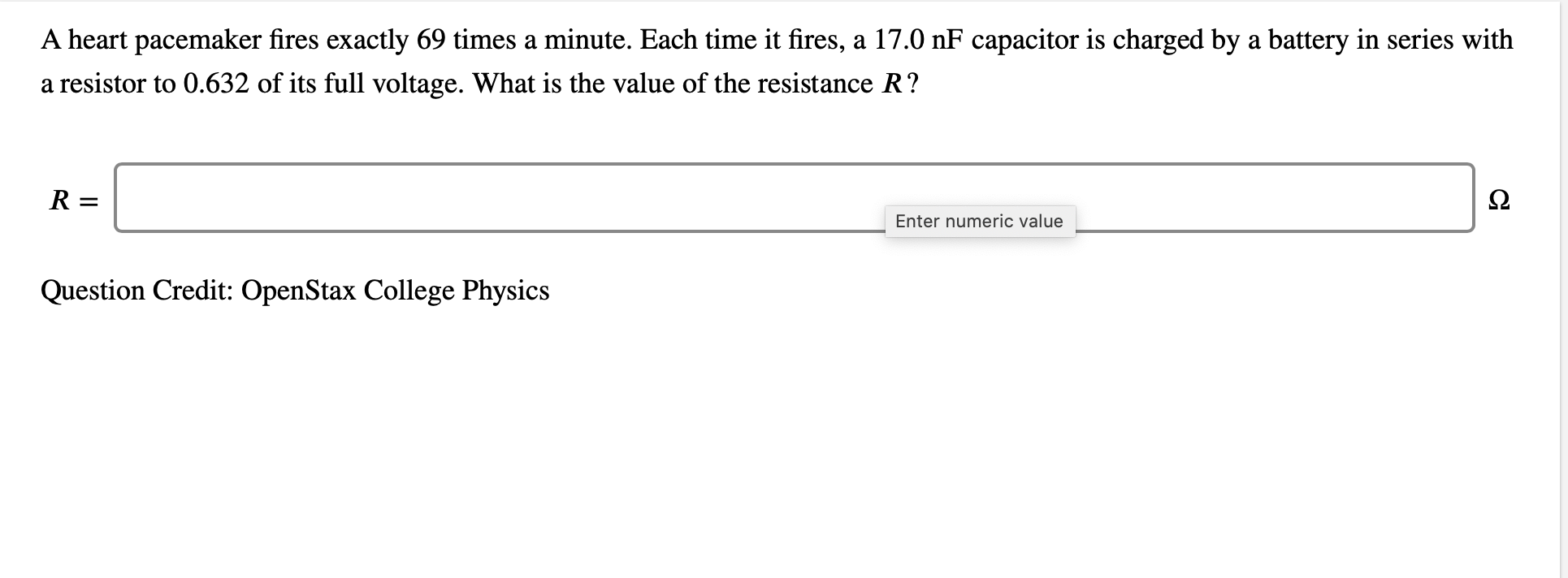 Solved A heart pacemaker fires exactly 69 times a minute. | Chegg.com