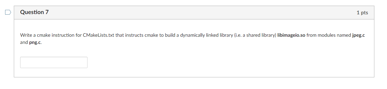 Solved Write a cmake instruction for CMakeLists.txt that | Chegg.com