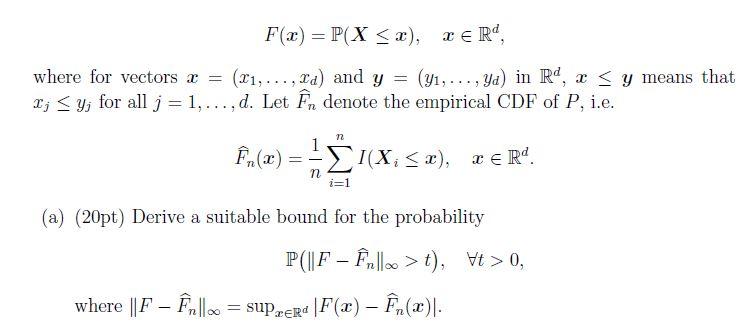 Let be i.i.d. observations from a distribution P on | Chegg.com