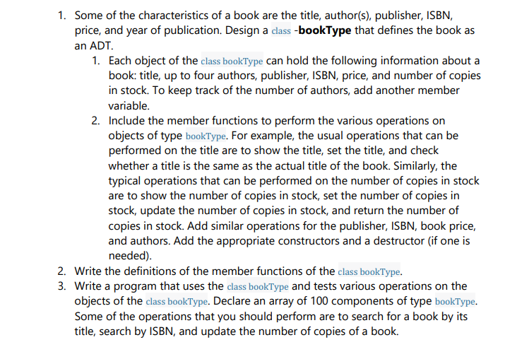 Solved 1. Some of the characteristics of a book are the | Chegg.com