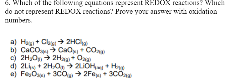 Solved 1. Identify the reactant oxidized and the reactant | Chegg.com
