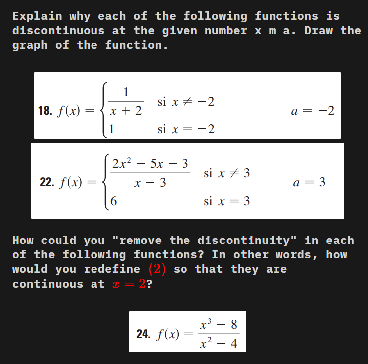 Solved Explain why each of the following functions is | Chegg.com