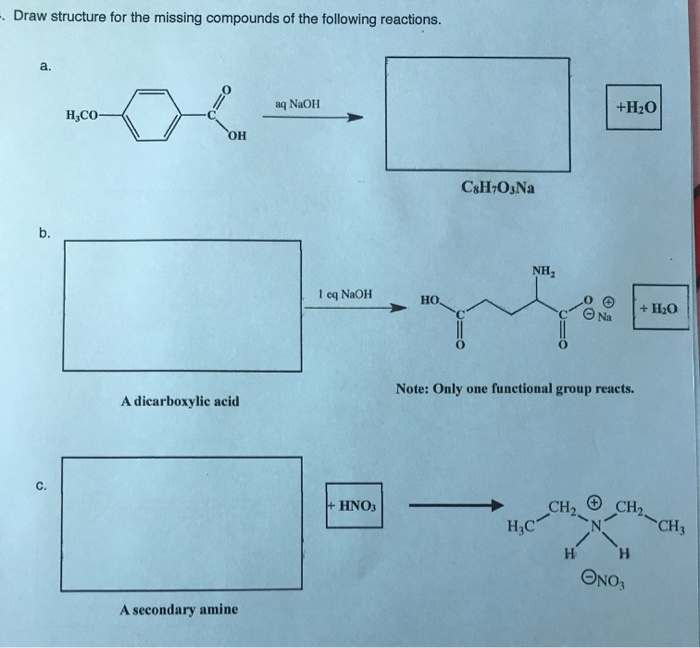 Solved .Draw structure for the missing compounds of the | Chegg.com
