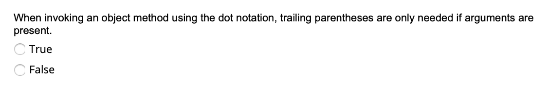 Solved When invoking an object method using the dot | Chegg.com