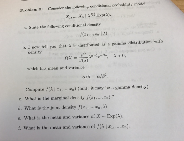 Solved Consider the following conditional probability model | Chegg.com