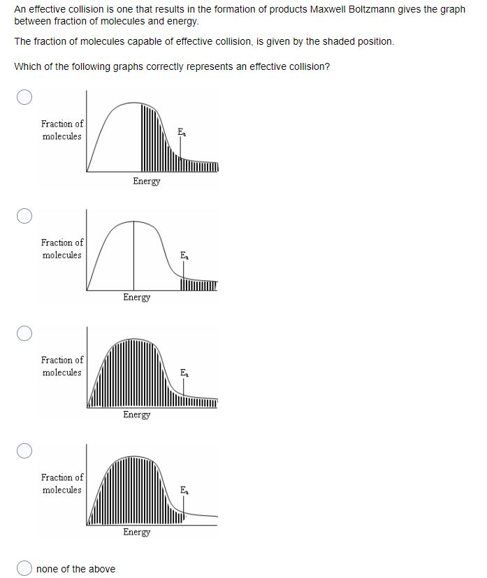 Solved An effective collision is one that results in the | Chegg.com