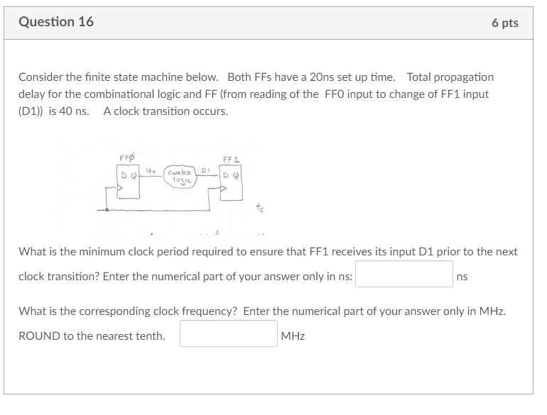 Solved Consider the finite state machine below. Both FFs | Chegg.com