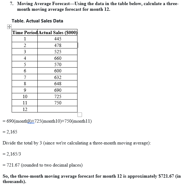 Solved 8. ﻿Regression Forecast. Using the data in the table | Chegg.com