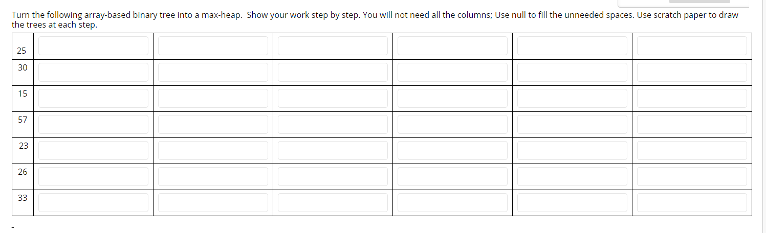 Solved Turn the following array-based binary tree into a | Chegg.com